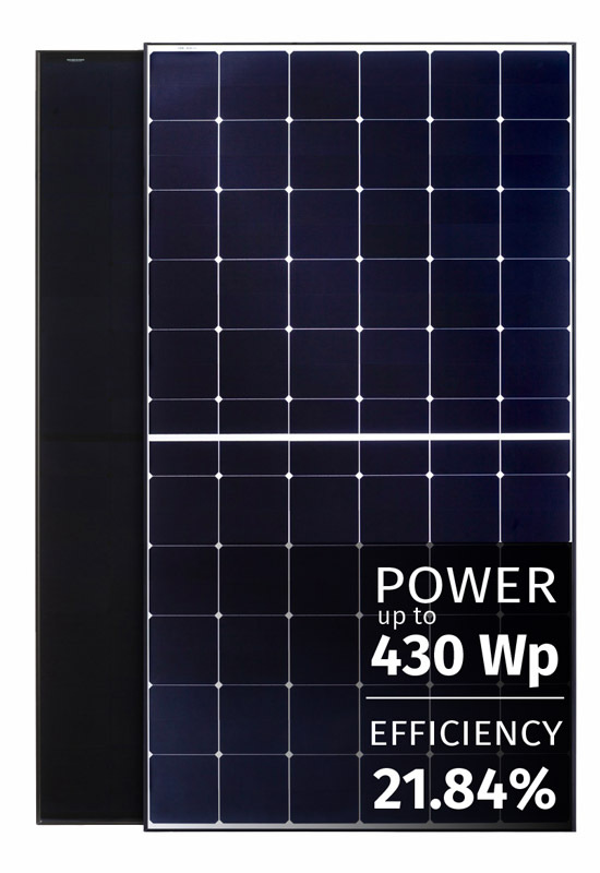 Solar modules: - PV module with Interdigitated Back Contact technology