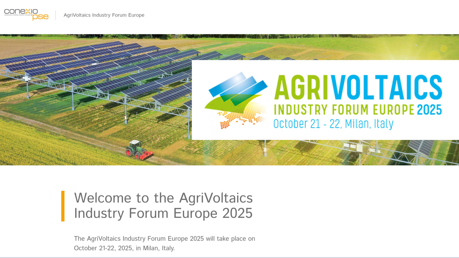 AgriVoltaics forum in Milan puts spotlight on solar for agriculture