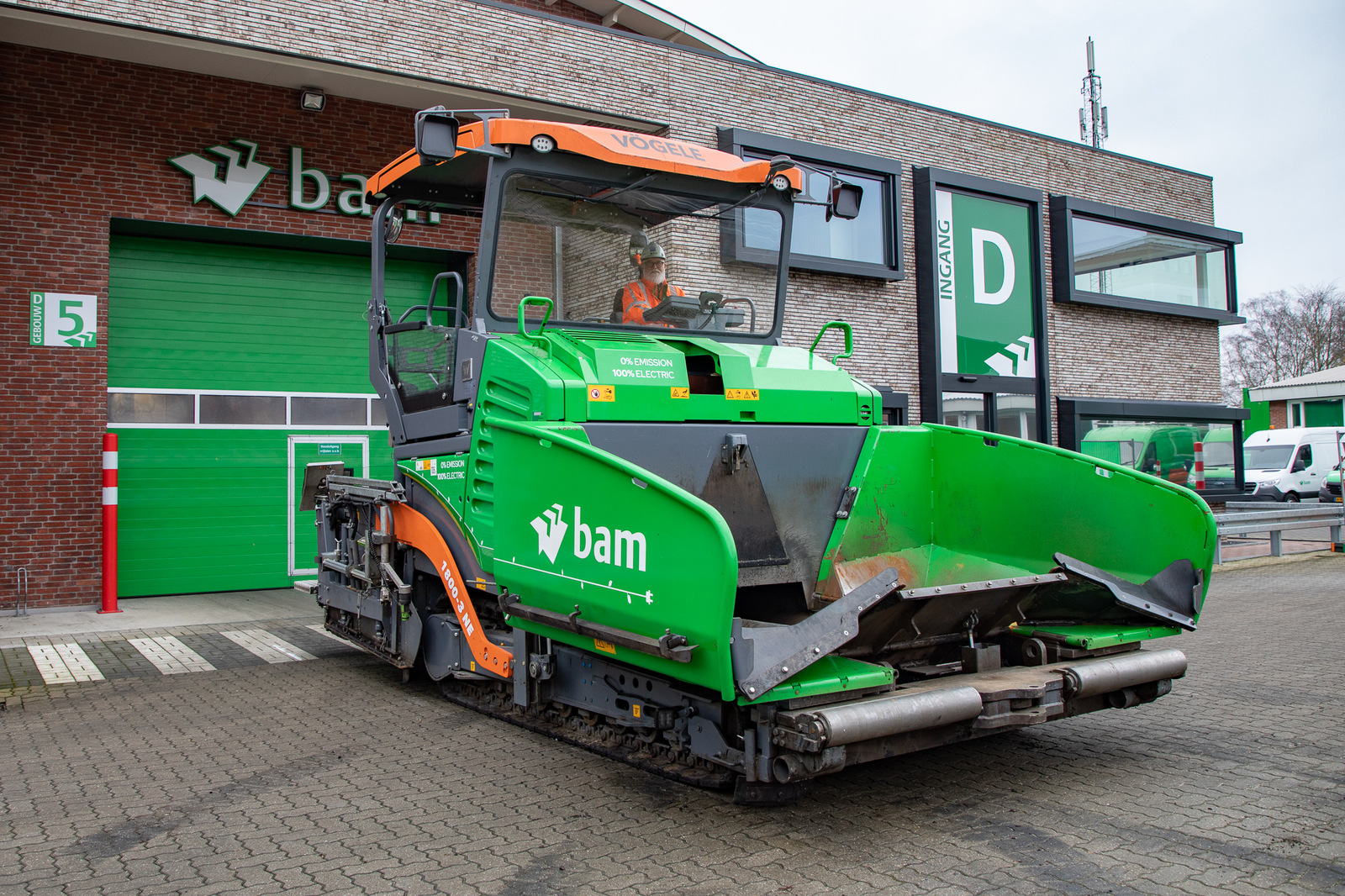 Electric conversion: - The world’s first electric asphalt paving machine