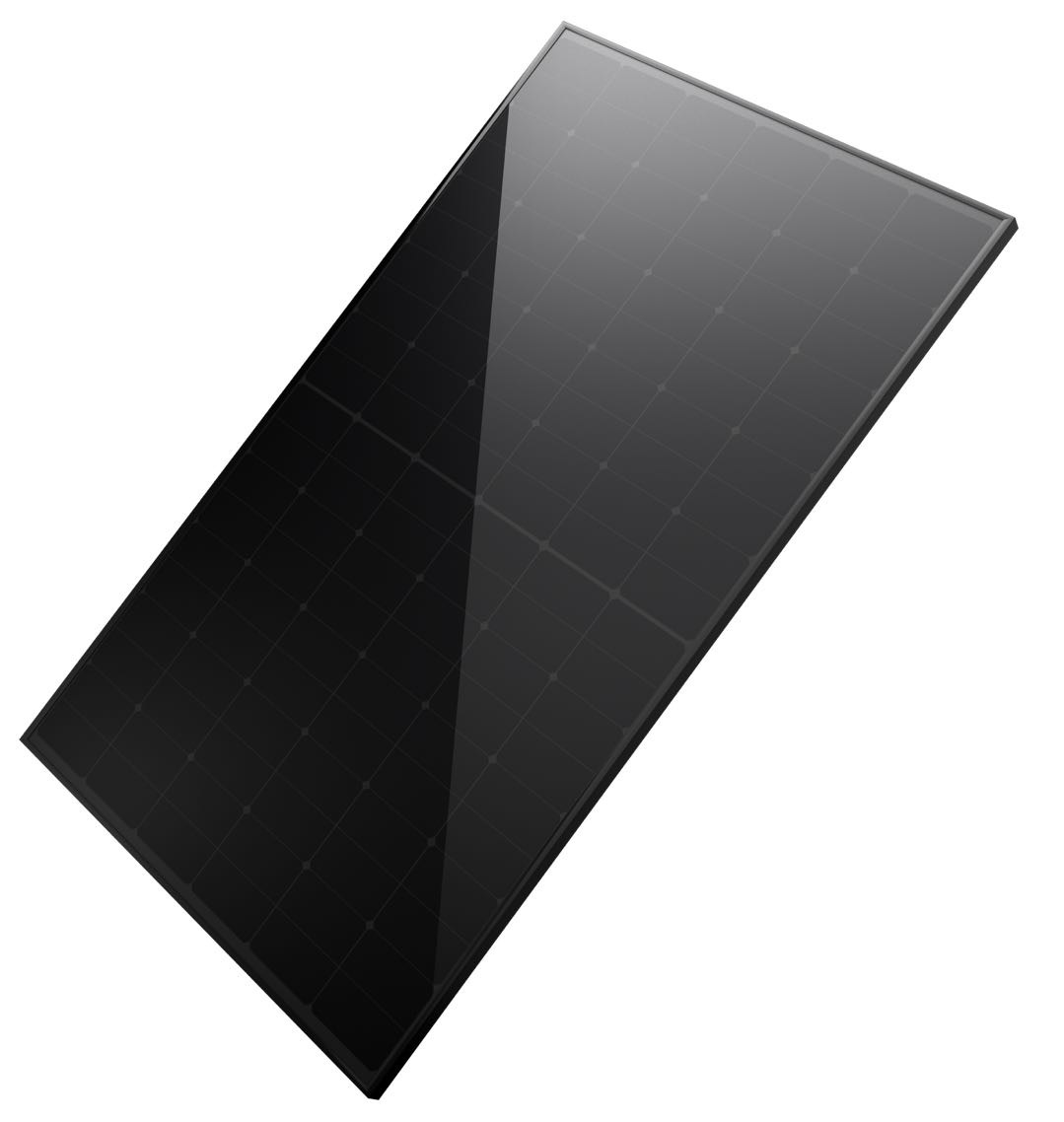 Solar modules: - Black rooftop modules in two versions