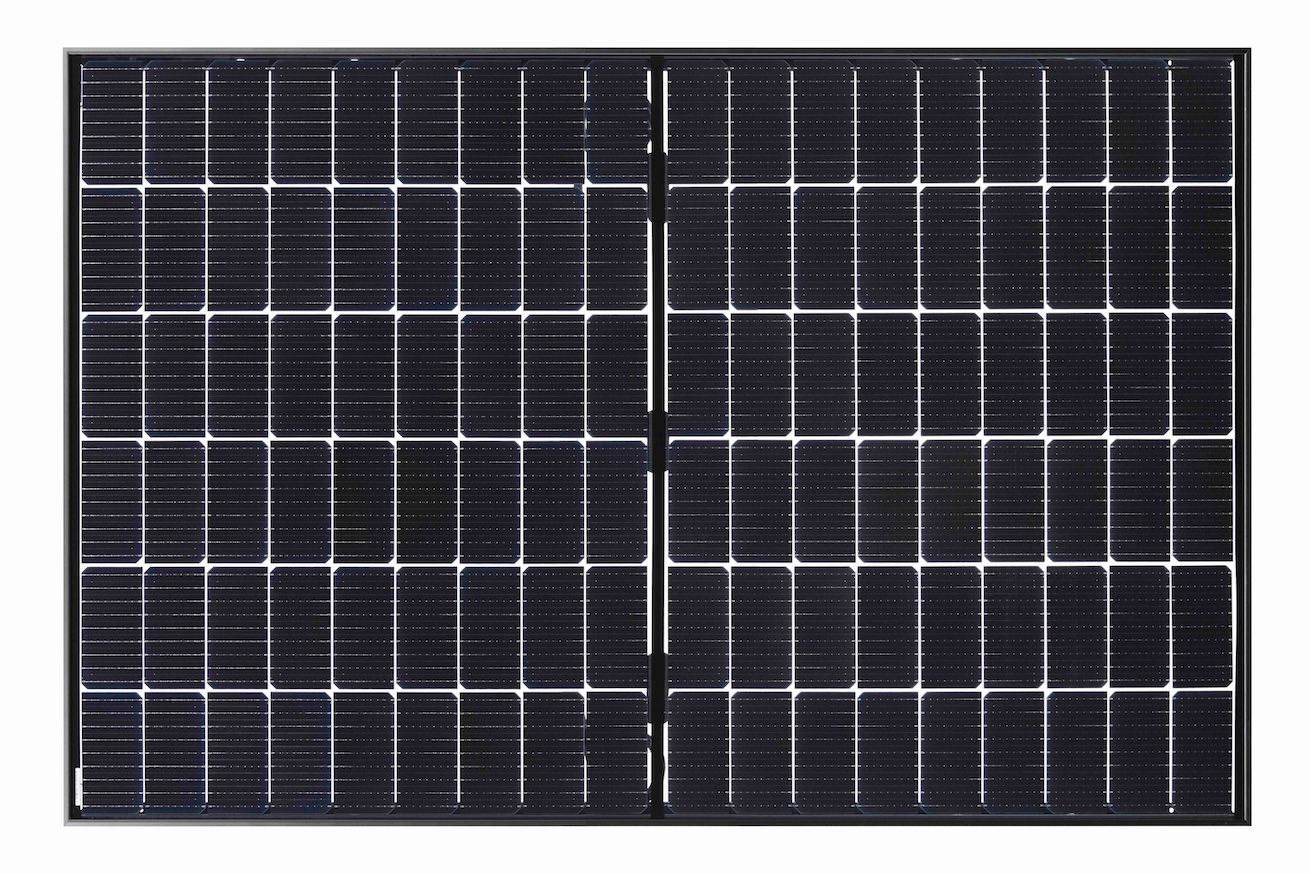 Glass-glass module - Solar module with transparent cell gaps