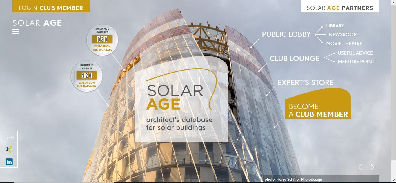 Solar Age: new database for solar buildings