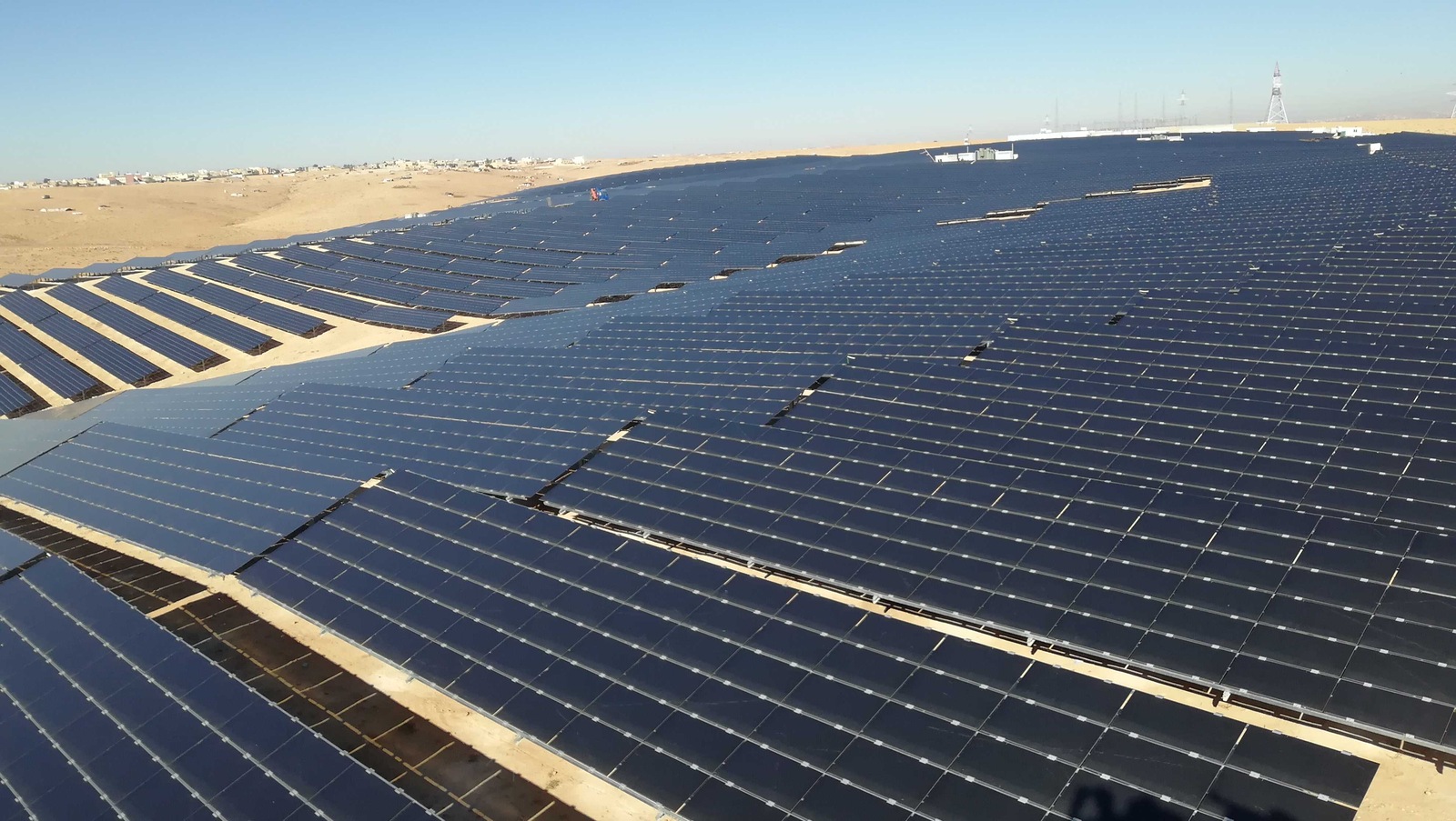 Utility-scale PV plant on mountainous site in Jordan