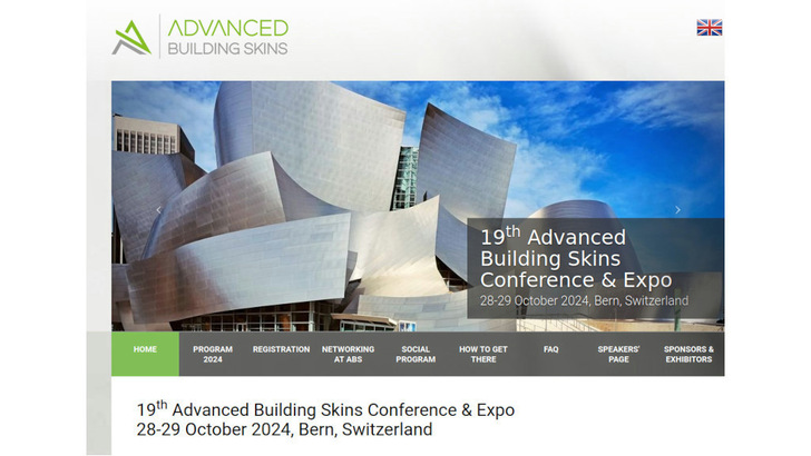 Advanced Building Skins - Conference on BIPV in Bern in Switzerland October