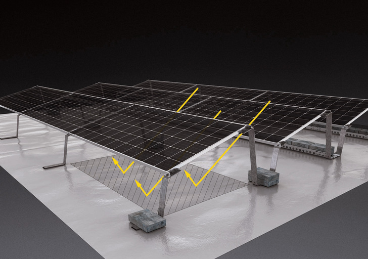 Mounting systems - Flat roof mounting system for bifacial modules