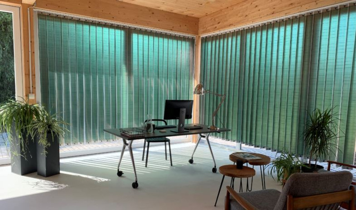 Sun shading: - Shading system that also generates electricity